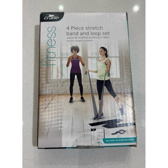 Crane | Accessories | New Crane Fitness 4 Piece Stretch Band Loop ...